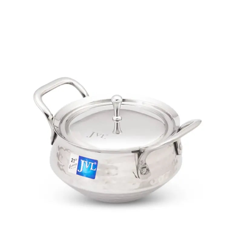 JVL Cookwell Hammered Stainless Steel Pot for All Stovetops | Buy Now