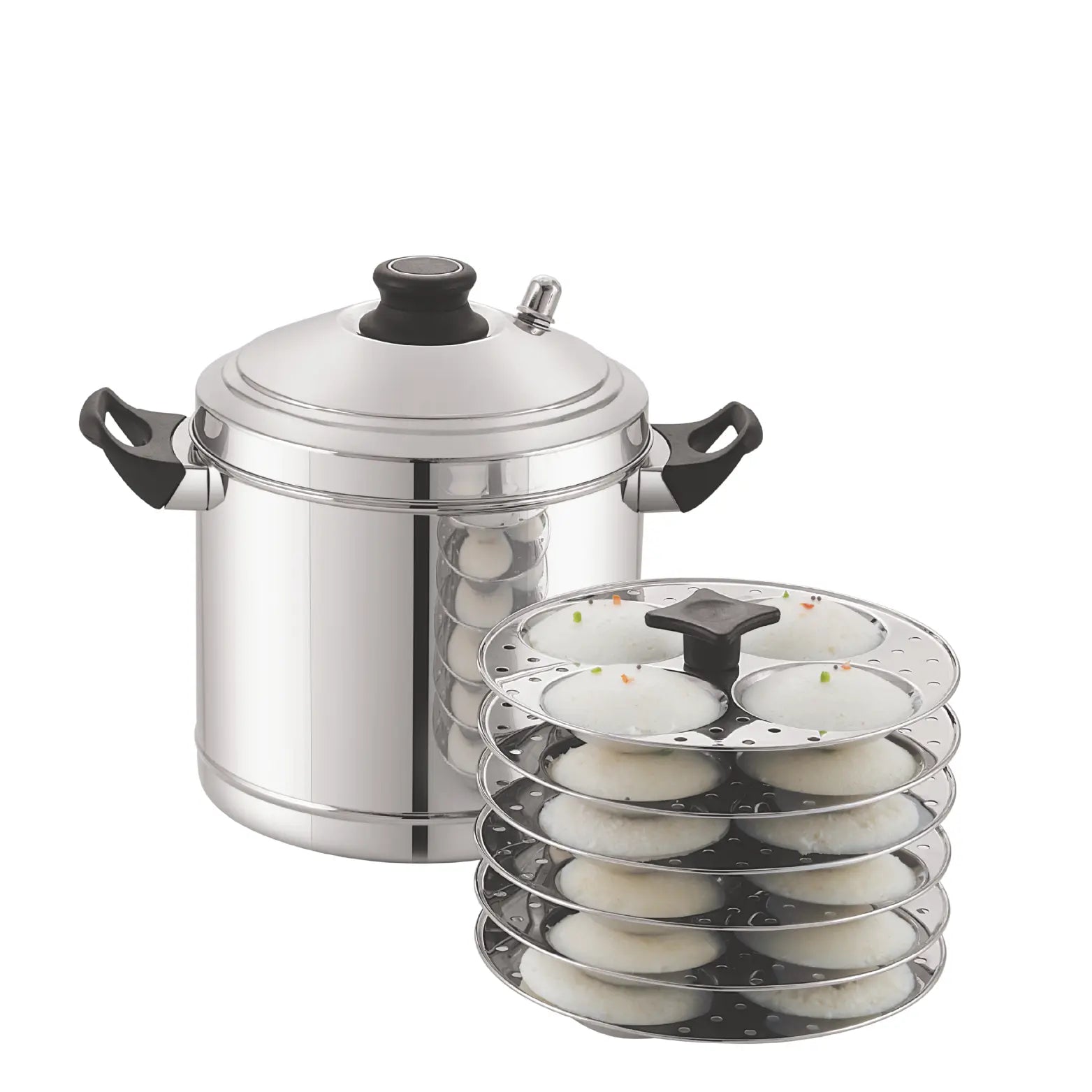 JVL Optima Idly Maker - 4 or 6 Plates | Stainless Steel & Easy Grip ...